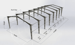 100x150 Steel Buildings | Prefab Industrial Building | K-HOME